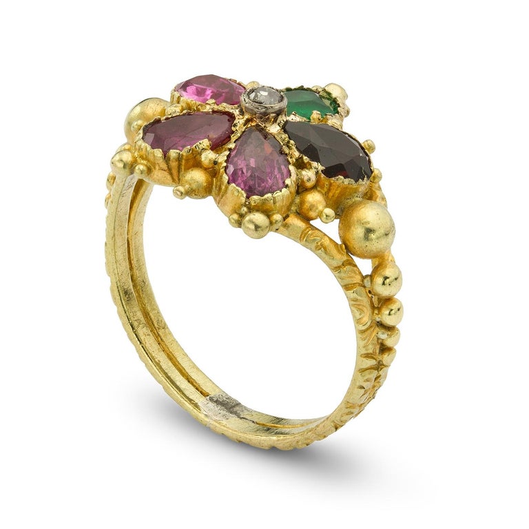 Multi Gem Regard Ring For Sale at 1stDibs