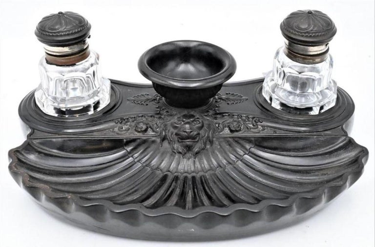 Napoleon III Black Gutta Percha Inkstand, Late 19th Century For Sale at ...