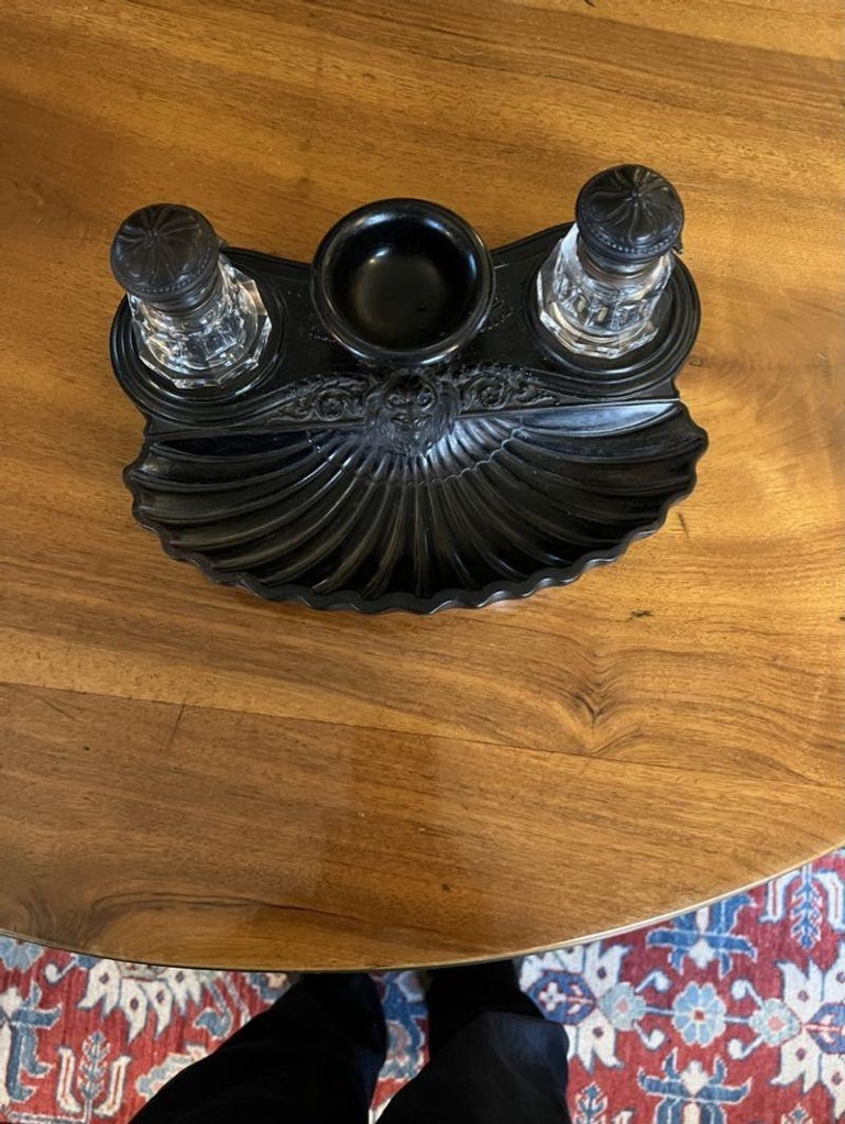 Napoleon III Black Gutta Percha Inkstand, Late 19th Century For Sale at ...
