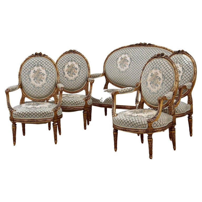 Napoléon III Louis XVI Style Mobilier De Salon circa 1880 at 1stDibs