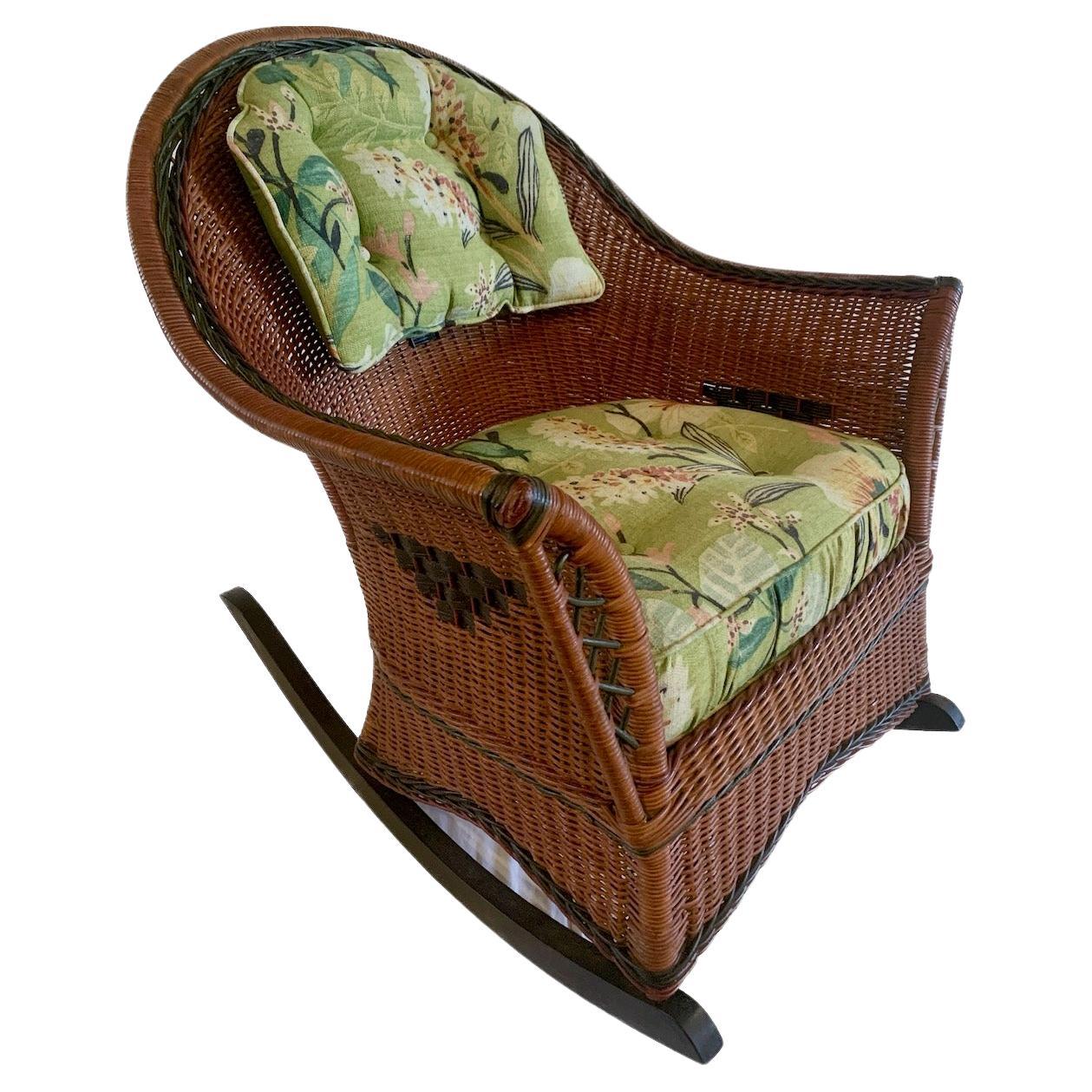 A Natural, Close Woven Wicker Arm Chair with Diamond Decoration For ...