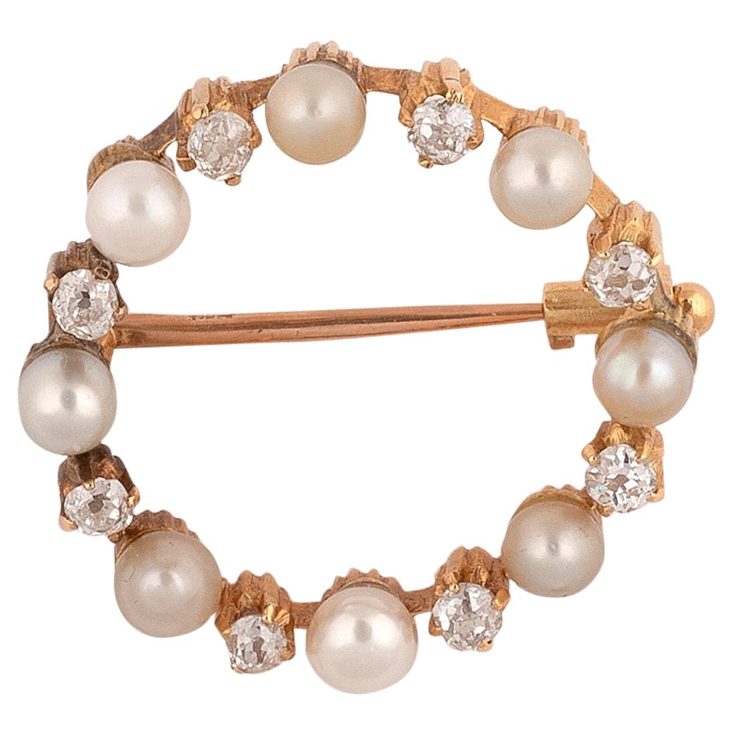 Natural River Pearl and Diamond Dove of Peace Brooch For Sale at 1stDibs