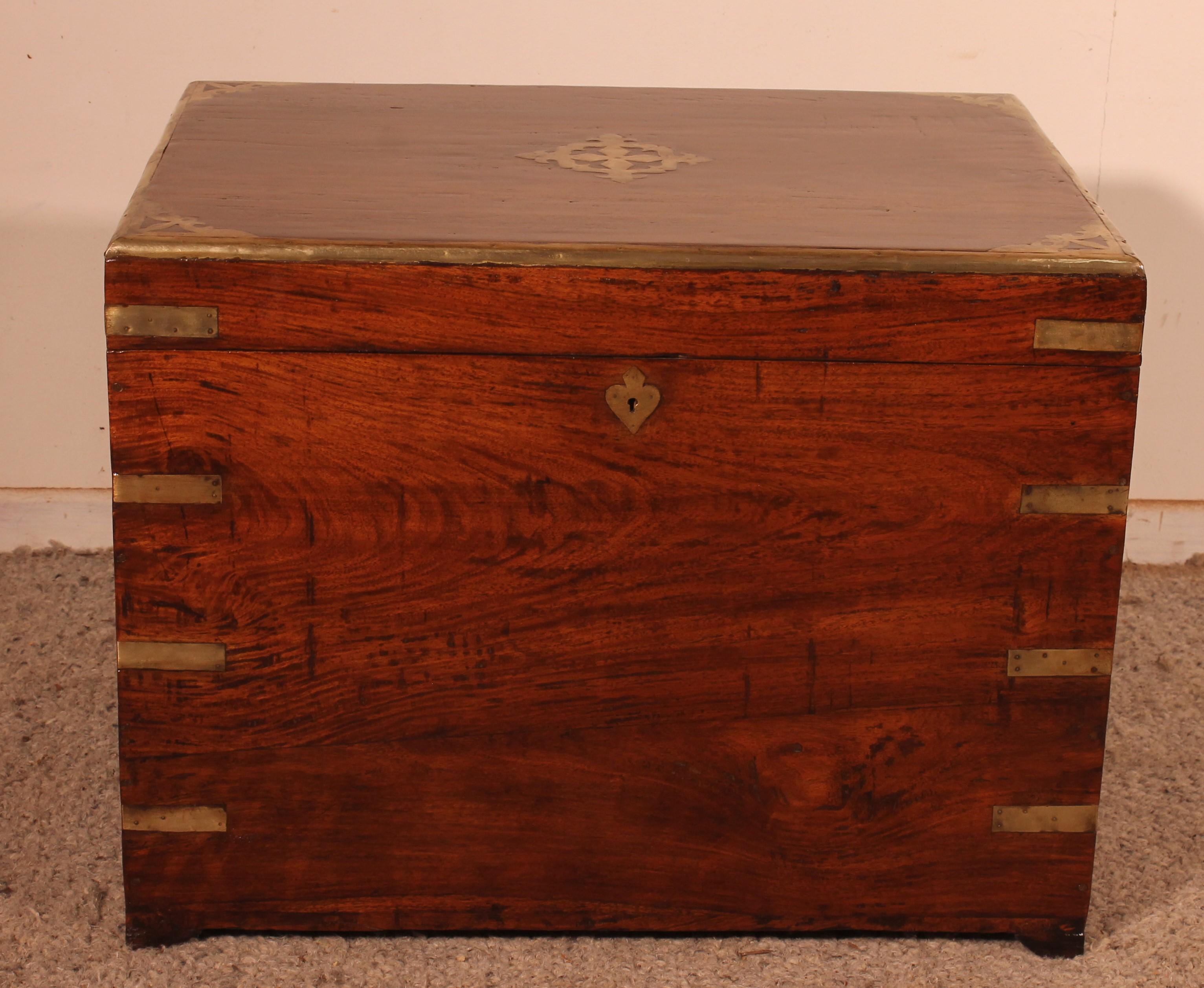 A Near Pair Of Camapign Chest In Camphor Wood From The 19th Century For ...