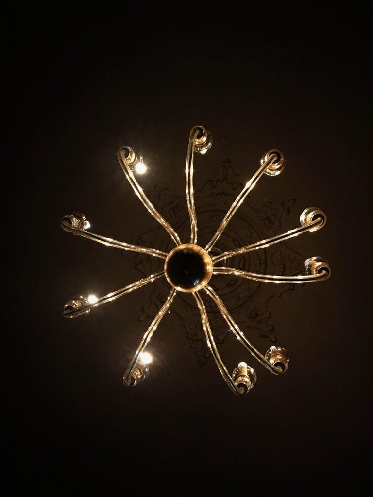 Neo-Classic Murano Glass Ceiling Fixture by Veronese, Italy, 1950-1960 ...