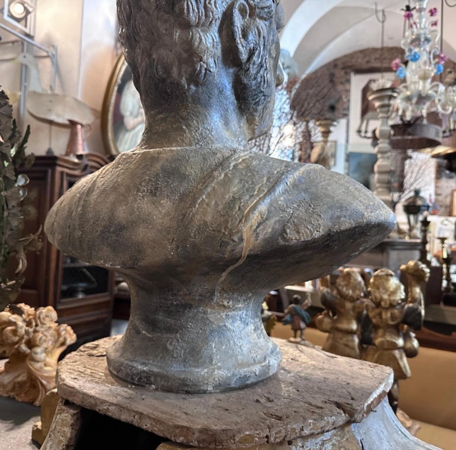 A Neoclassical Terracotta Sicilian Bust of the Roman Emperor Adriano ...