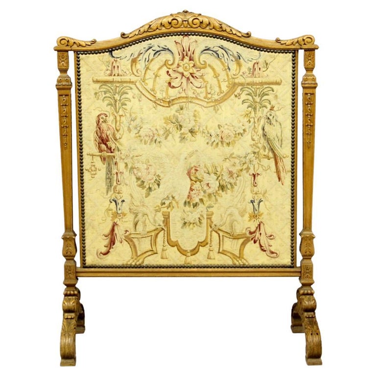 Nice Early 20th Century Hand Knitted Tapestry Screen For Sale at 1stDibs