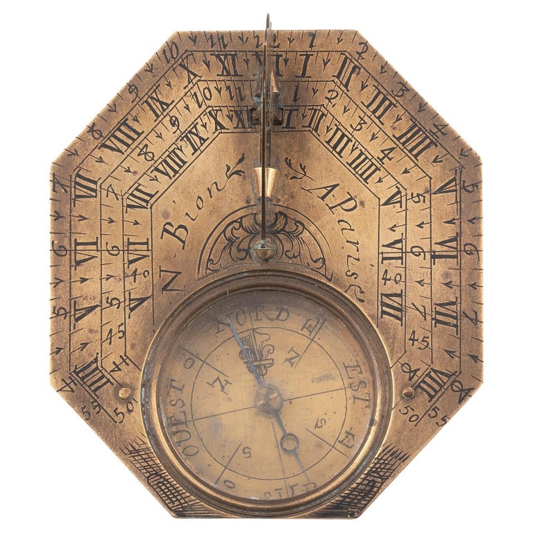 Nicholas Bion Brass Butterfield Dial French, circa 1780 For Sale at 1stDibs
