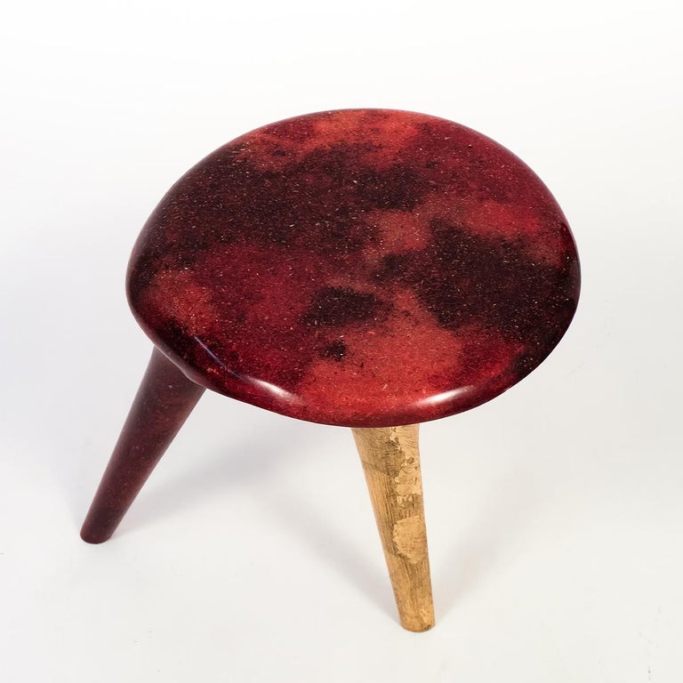 Noste Stool Wood and Pigment Resin For Sale at 1stDibs | stool pigment ...