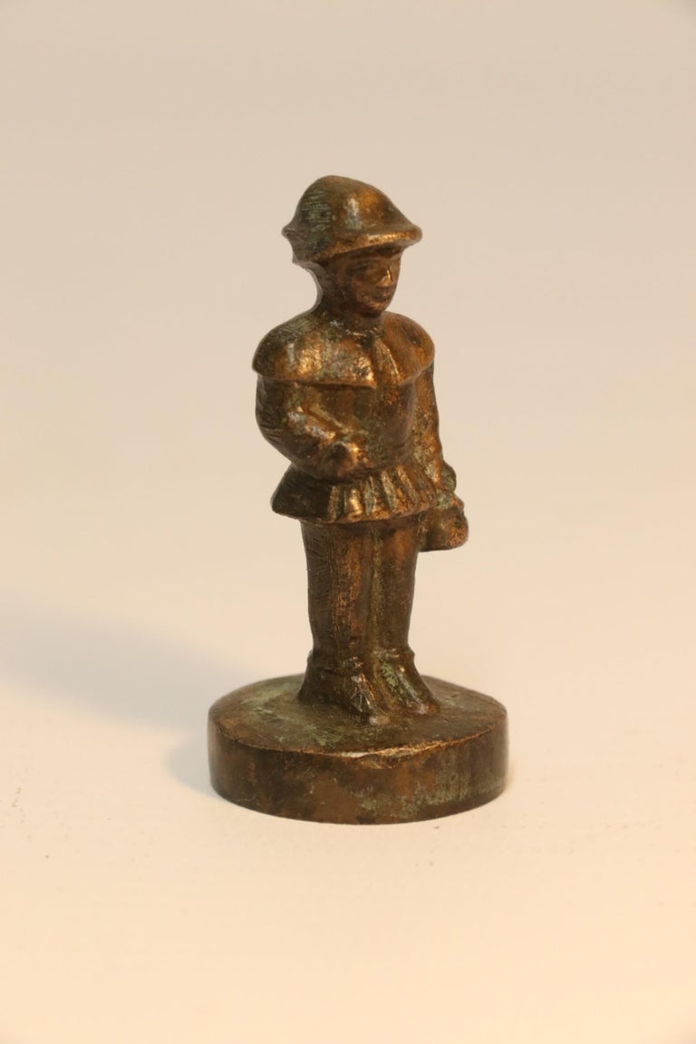 Novelty Heavy Cast Nickel and Bronze Chess Set Modeled on Medieval ...