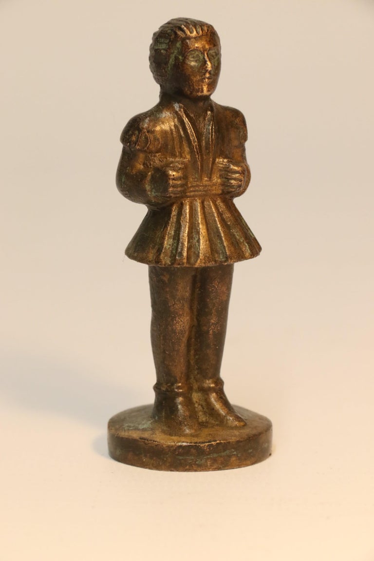 Novelty Heavy Cast Nickel and Bronze Chess Set Modeled on Medieval ...