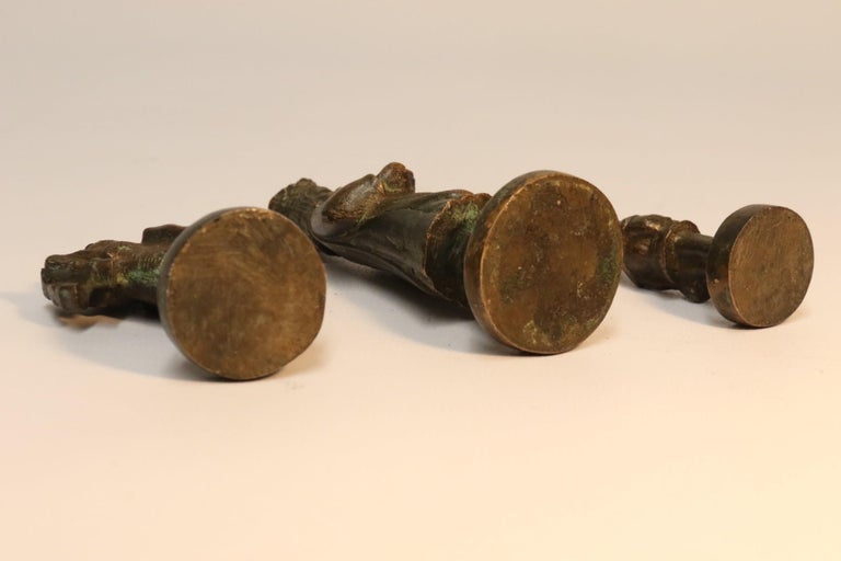 Novelty Heavy Cast Nickel and Bronze Chess Set Modeled on Medieval ...