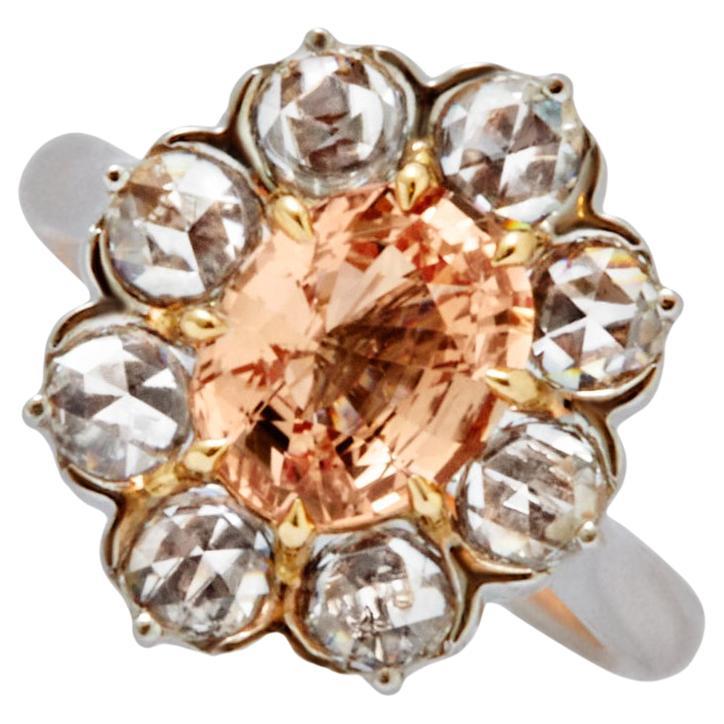 Strell Padparadscha Sapphire Diamond Gold Ring at 1stDibs | strell ...