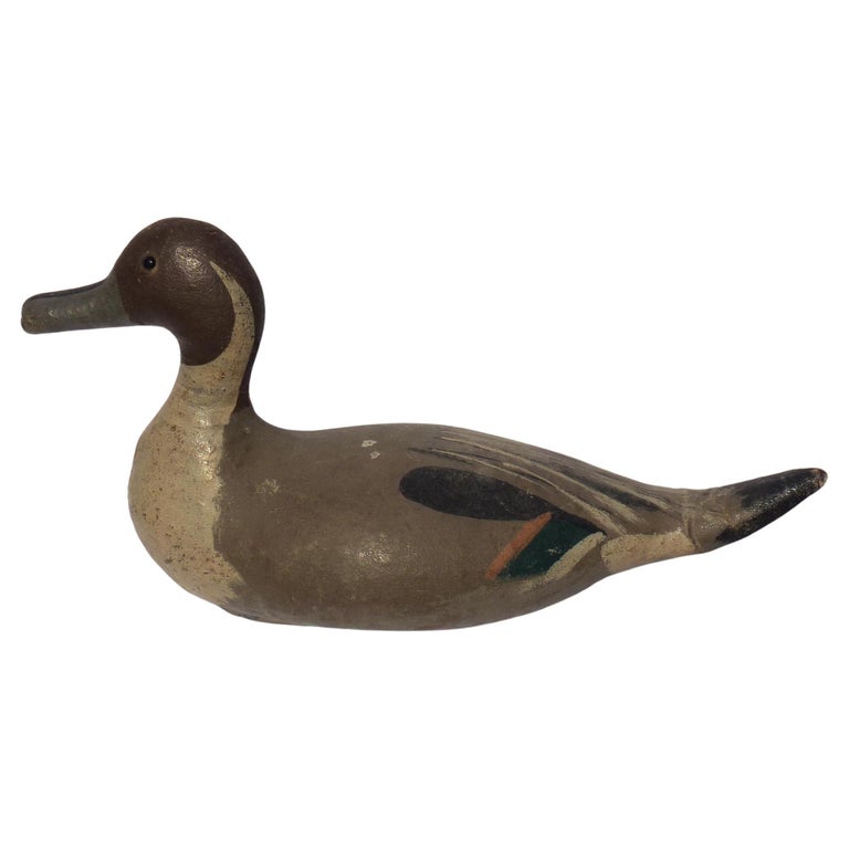 Painted Duck Decoy Made from Canvas, with a Metal Weight on the Bottom ...