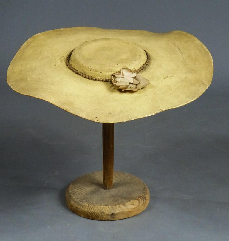 A Rare Collectible Painted Straw Bergère or Milkmaid’s Hat Circa 1730 ...