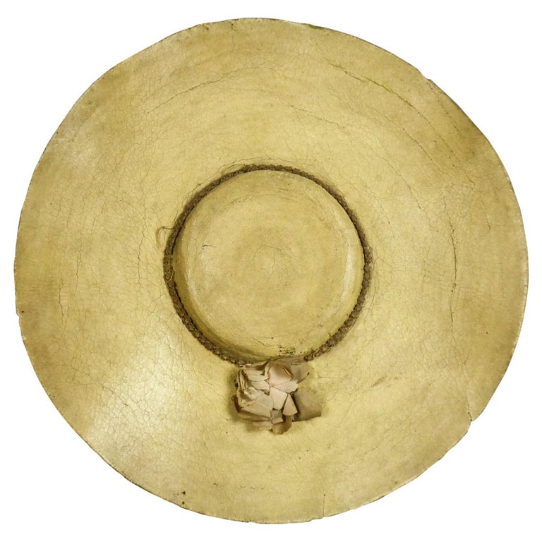 A Rare Collectible Painted Straw Bergère or Milkmaid’s Hat Circa 1730 ...