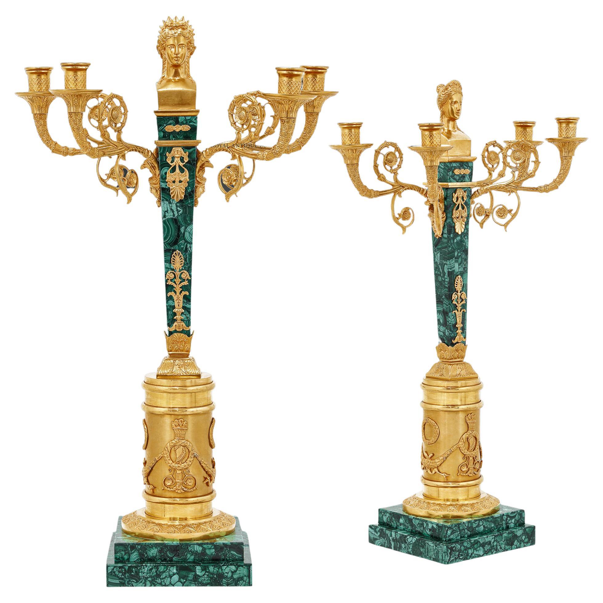 Large Pair 19th Century Classical Candelabra For Sale at 1stDibs