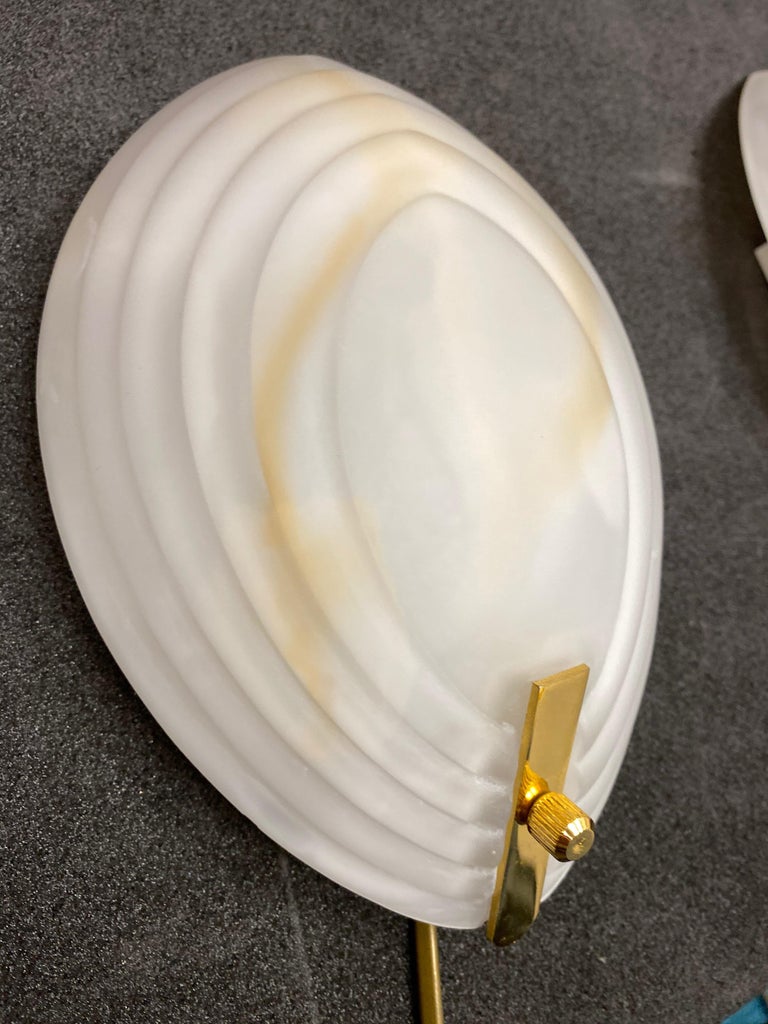 Pair of Fancy Marble Tone Glass Sconces Italy Italian, 1980s For Sale ...