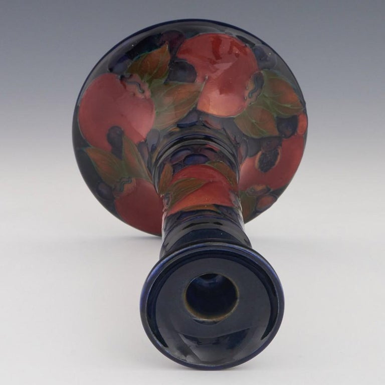 A Pair Moorcroft Pomegranate Pattern Candlesticks c1950 For Sale at 1stDibs