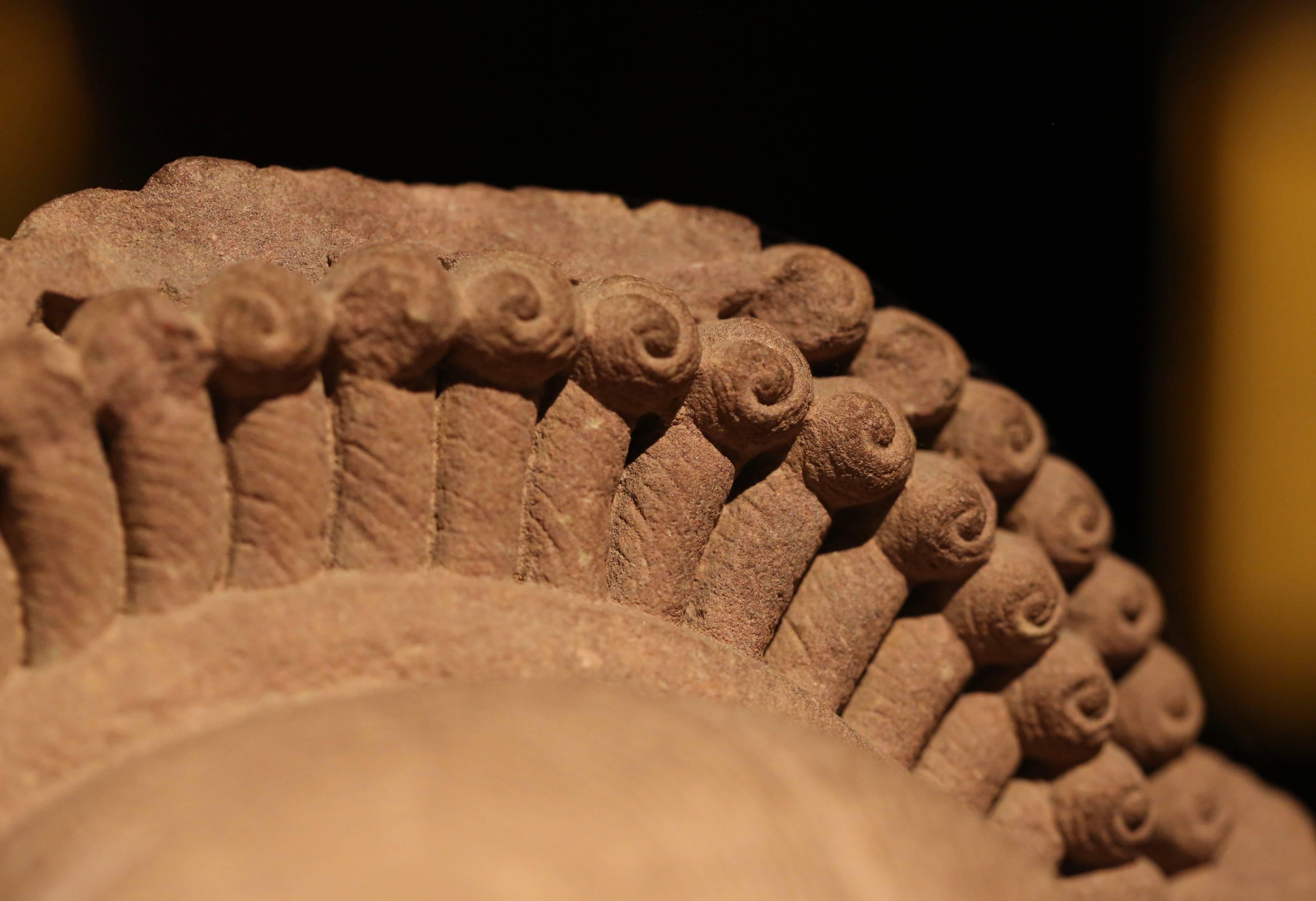 Pair of 12th Century Rajasthan Red Sandstone Figures For Sale at 1stDibs