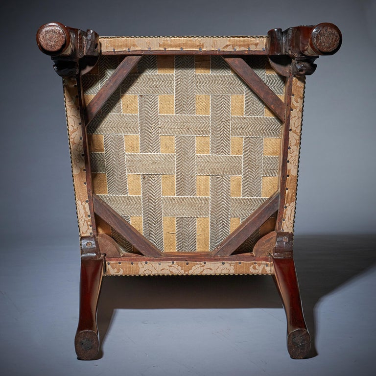 Pair of 18th C. George II Mahogany High Back Chairs on Carved Cabriole ...