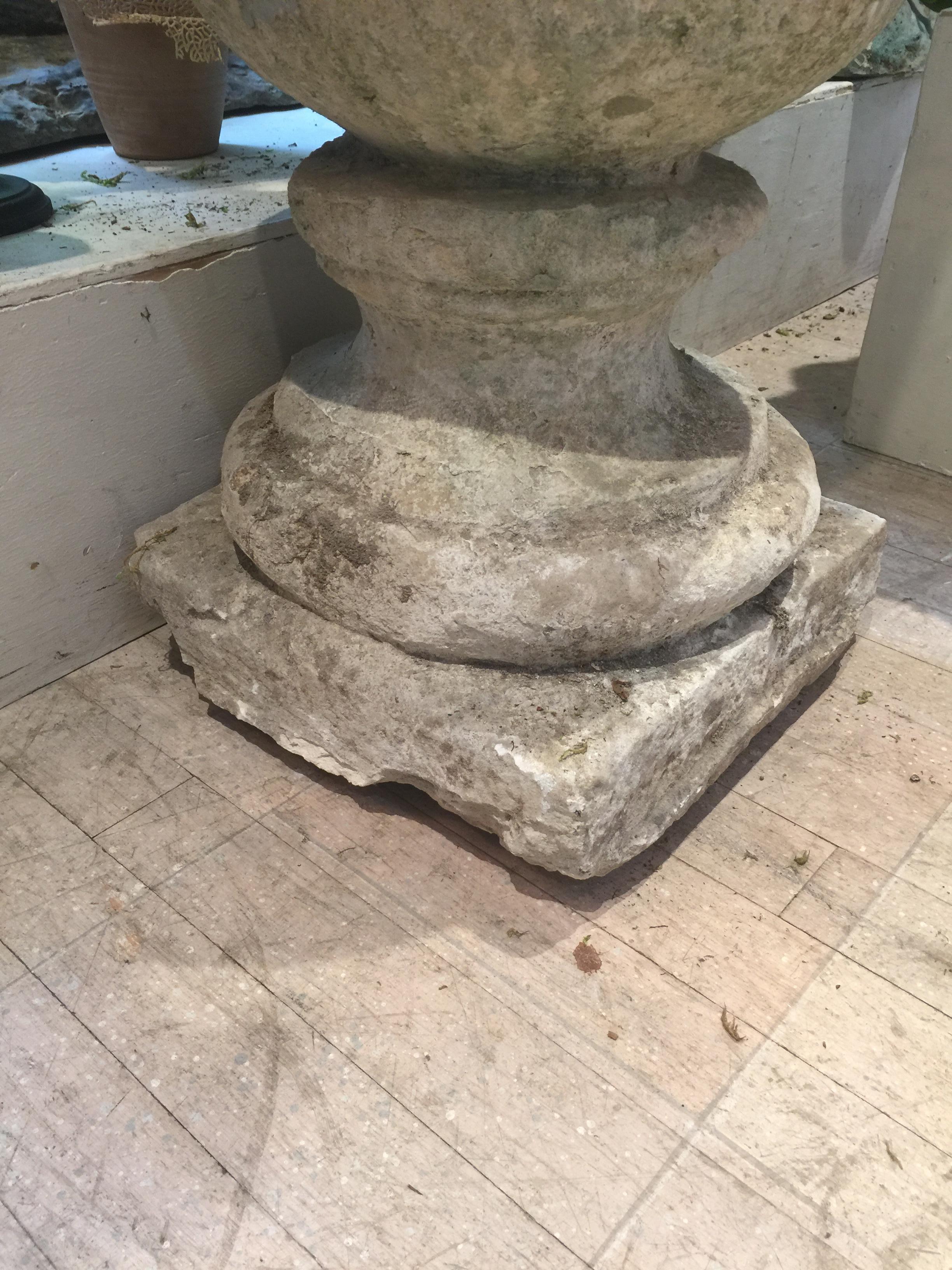 Pair of 18th Century Limestone Columns/Balustrade at 1stDibs