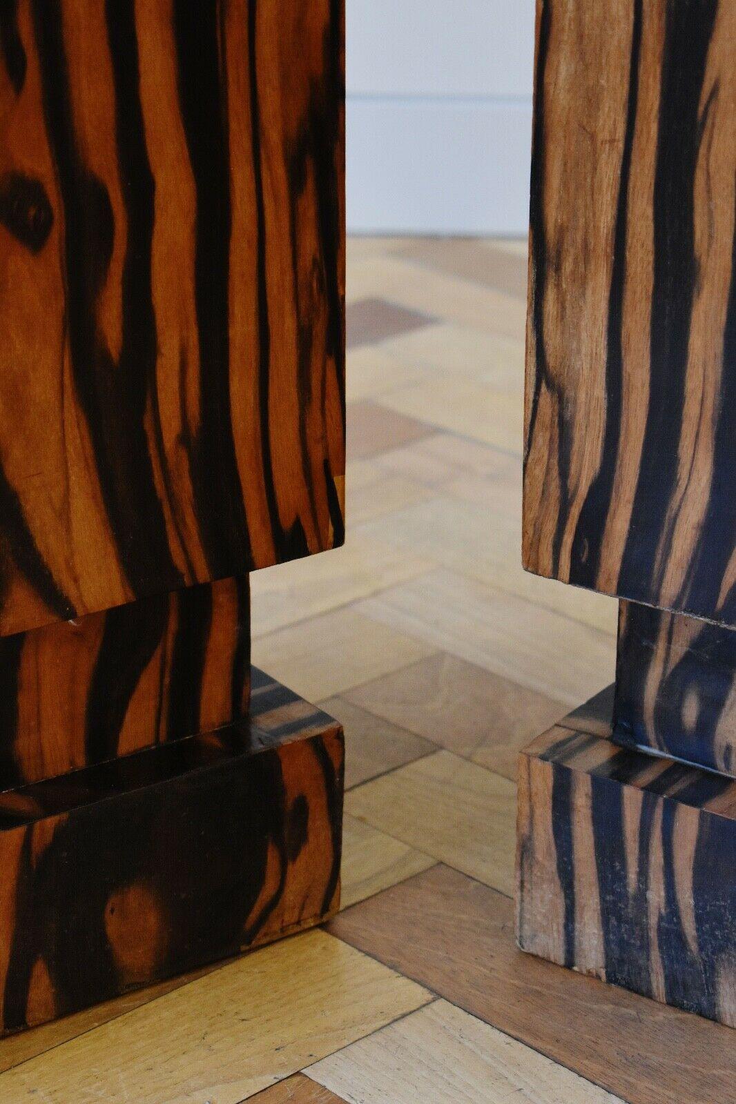 Pair of 1930's Art Deco Calamander Wood Veneered Plinths Stands ...