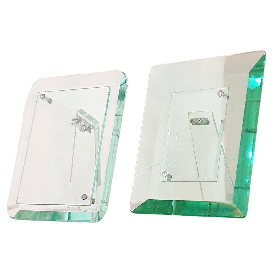 A Pair of 1940s Fontana Arte Glass Picture Frames For Sale at 1stDibs