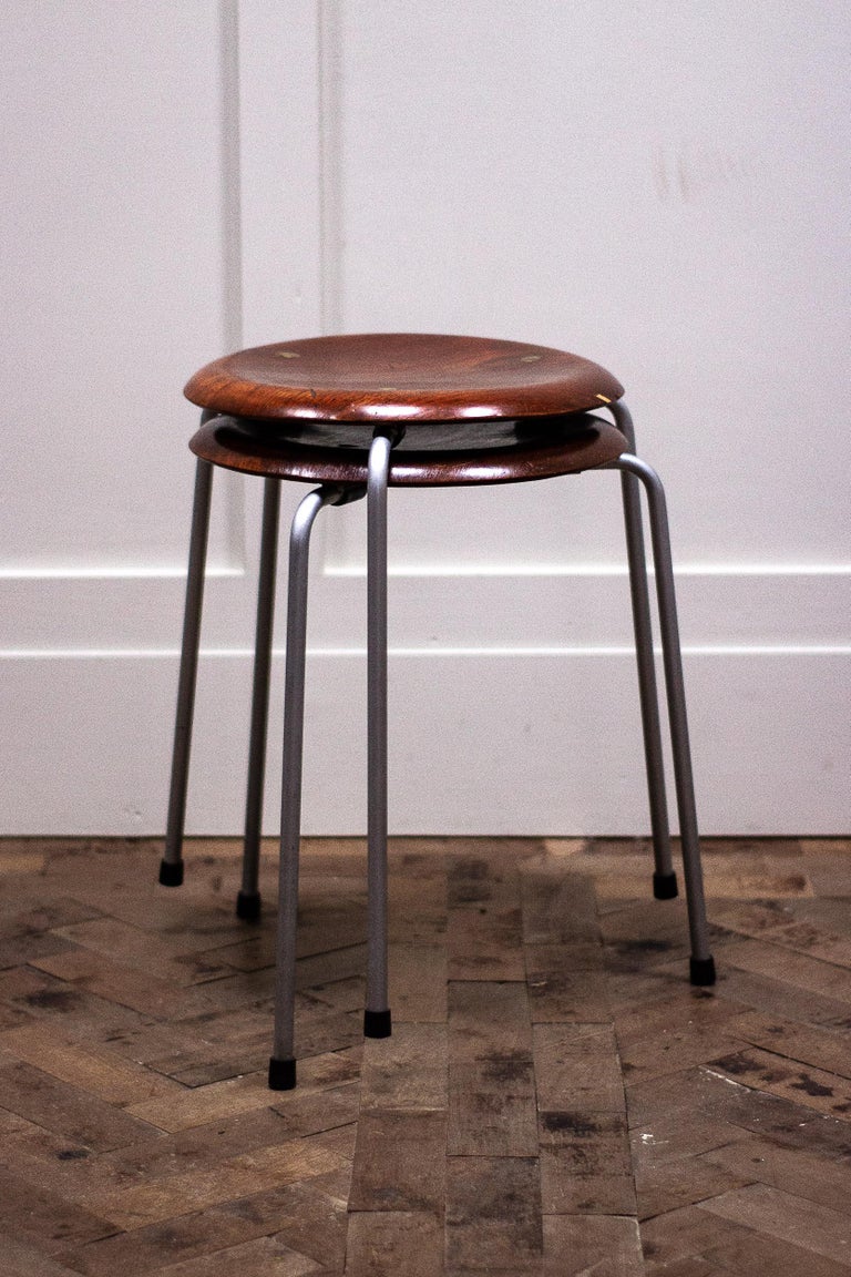 Pair of 1950s Danish Dot Stools by Arne Jacobsen for Fritz Hansen at ...