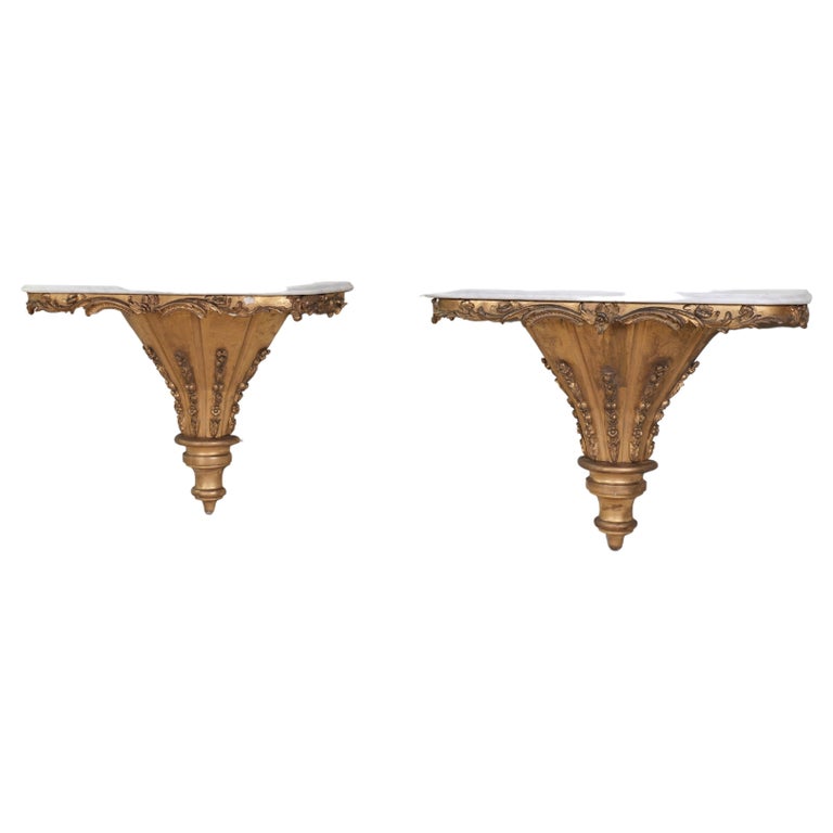 A Pair of 19th Century Bracket Console Tables For Sale at 1stDibs
