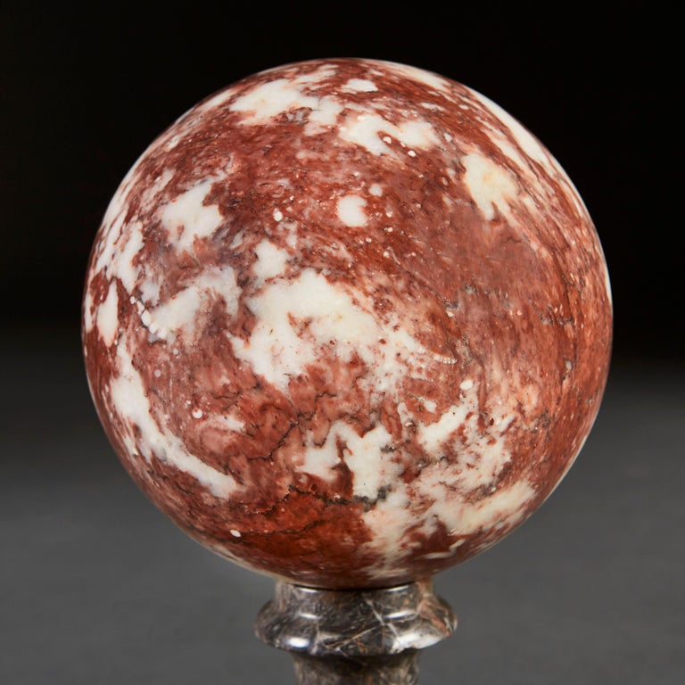 Pair of 19th Century Italian Marble Spheres at 1stDibs