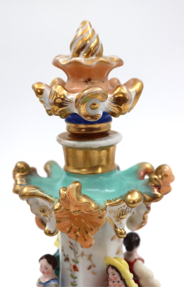 Pair of 19th Century Porcelain Covered Decanters For Sale at 1stDibs