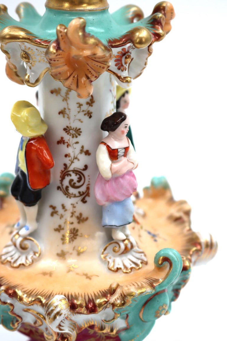 Pair of 19th Century Porcelain Covered Decanters For Sale at 1stDibs