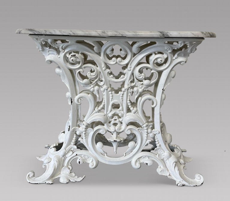 Pair of 19thc Cast Iron Console Tables For Sale at 1stDibs