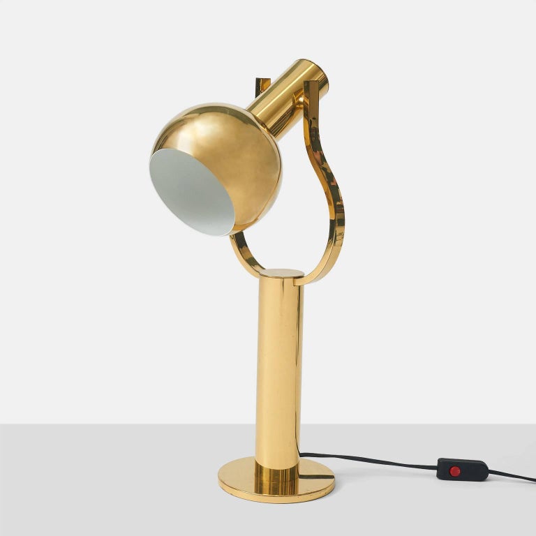 Pair of Adjustable Brass Table Lamp by Staff Leuchten For Sale at 1stDibs