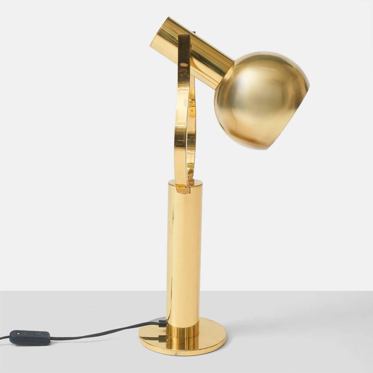 Pair of Adjustable Brass Table Lamp by Staff Leuchten For Sale at 1stDibs