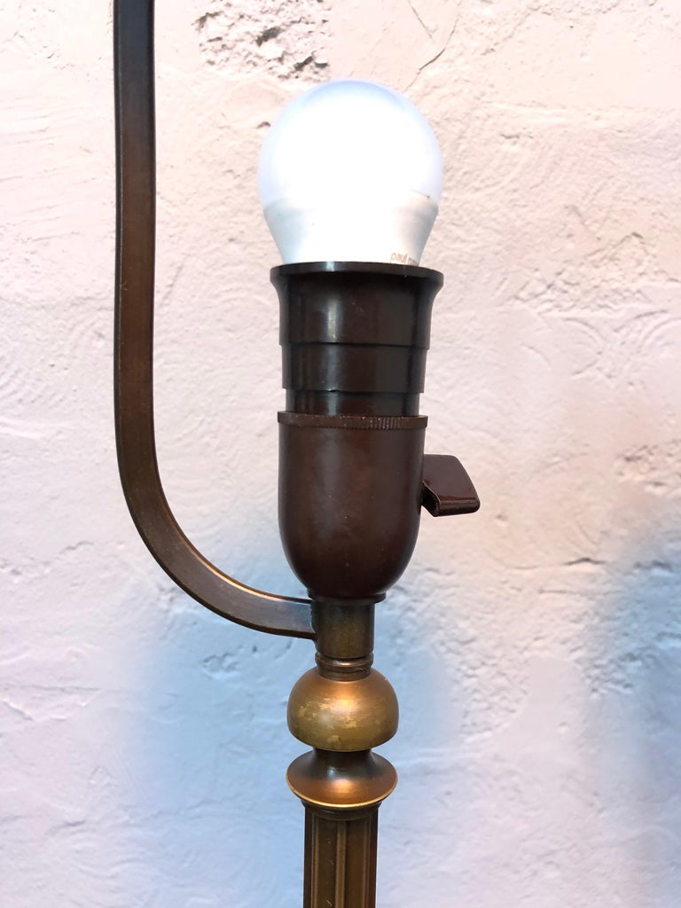 Pair of Antique Brass Table Lamps For Sale at 1stDibs