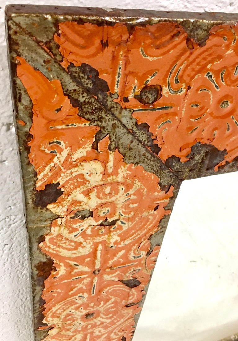 A Pair Of Antique Copper Ceiling Tile Framed Mirrors-New York City For ...