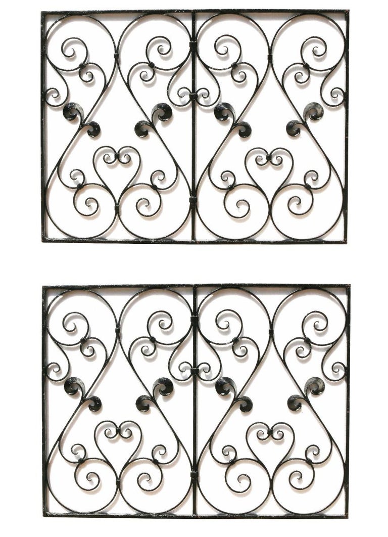Pair of Antique Iron Panels or Railings For Sale at 1stDibs