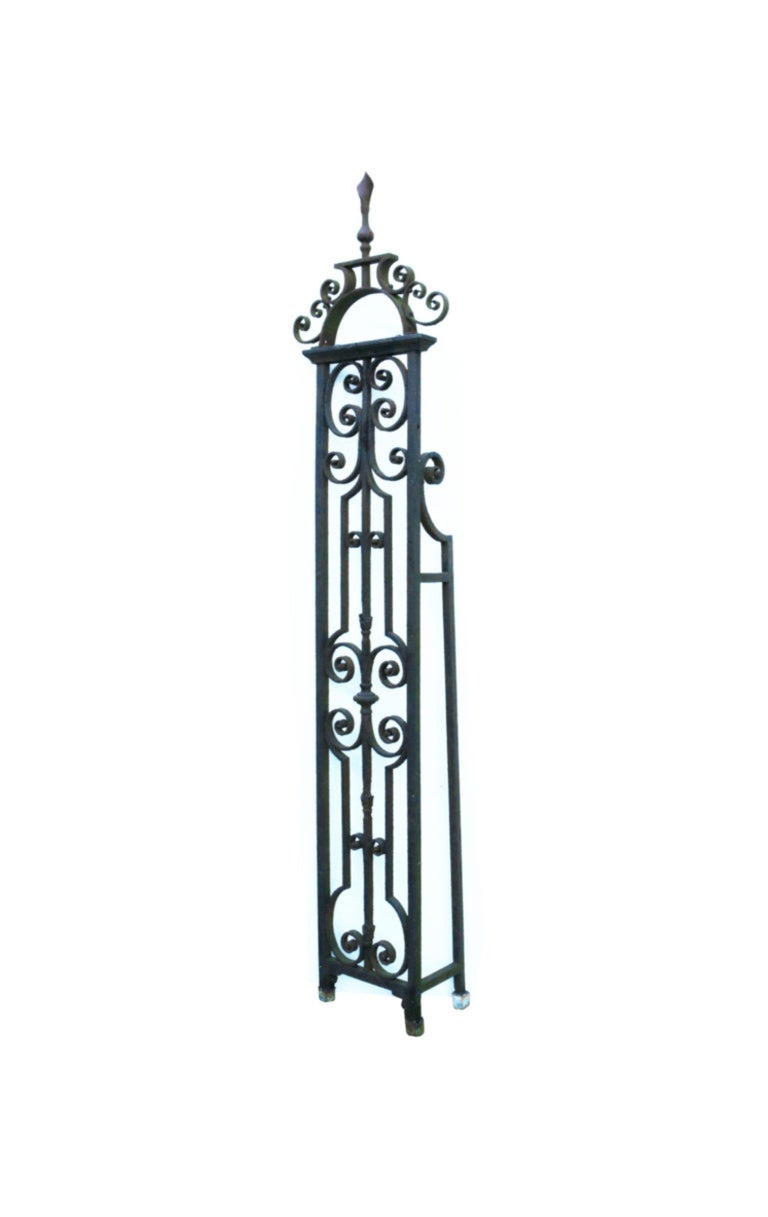 Pair of Antique Wrought Iron Gate Posts or Piers For Sale at 1stDibs