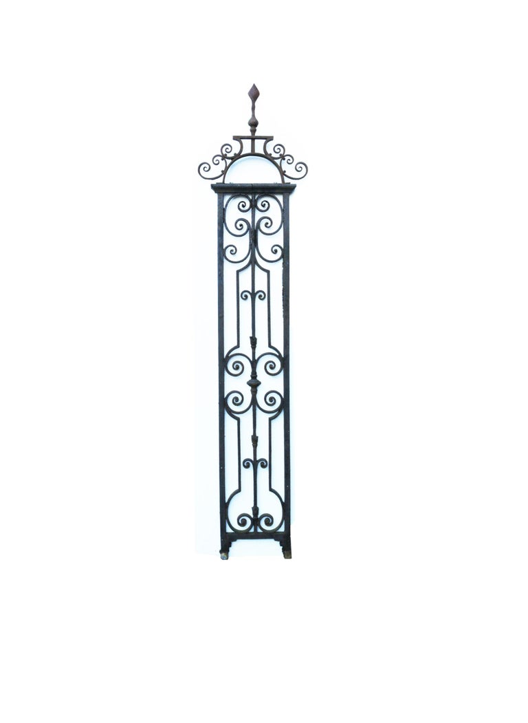 Pair of Antique Wrought Iron Gate Posts or Piers For Sale at 1stDibs