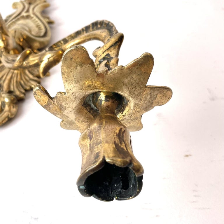 Pair of Appliques in Gilt Bronze, Rococo, Mid-18th Century For Sale at ...