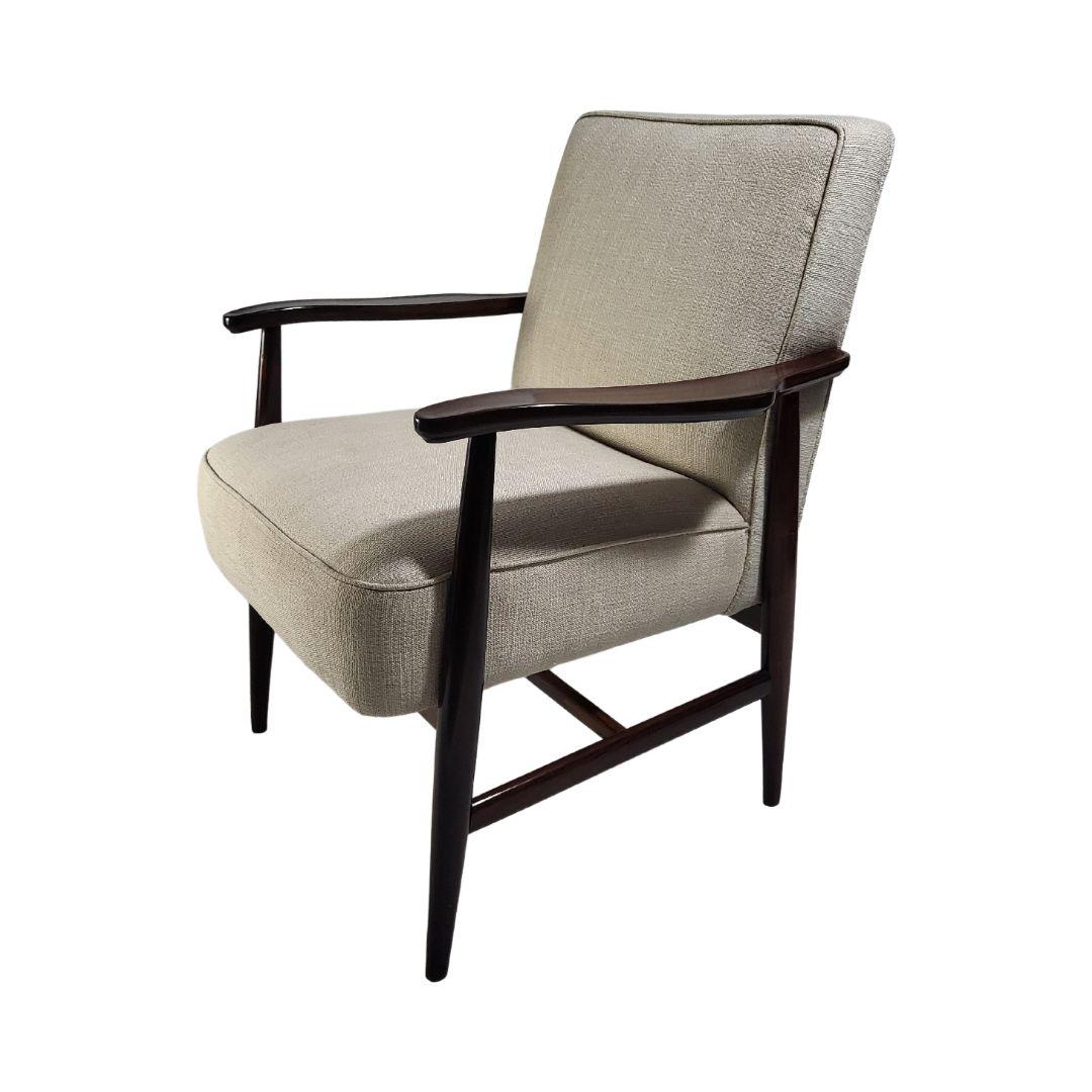 Pair of Armachairs, Solid Jacarandá Frame and Cushioned Seat and Back ...
