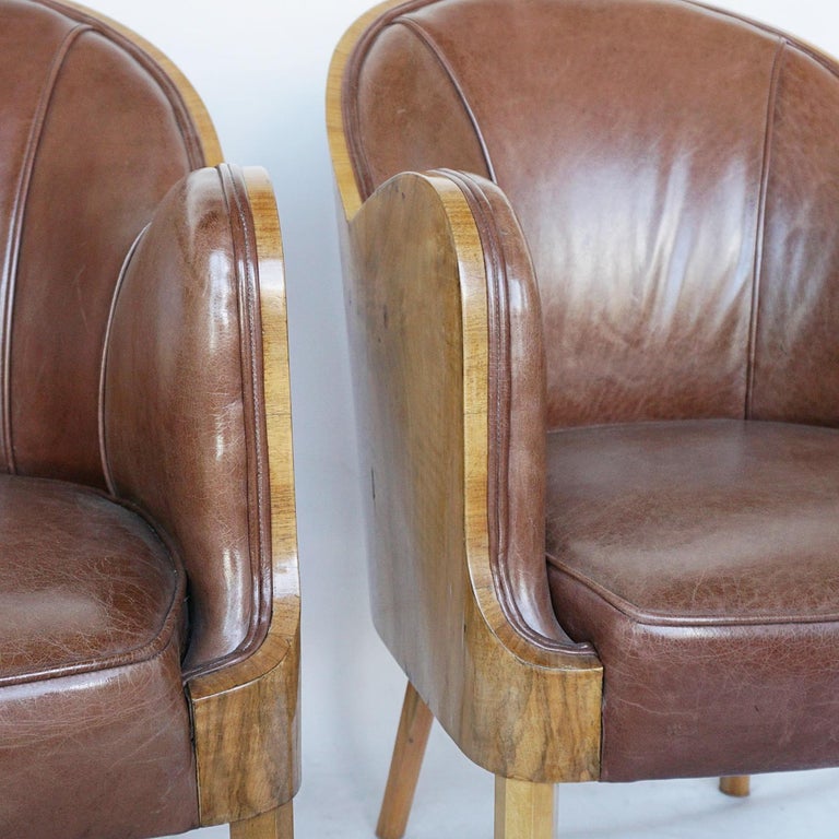 Pair of Art Deco Armchairs by Harry and Lou Epstein English Circa 1935 ...