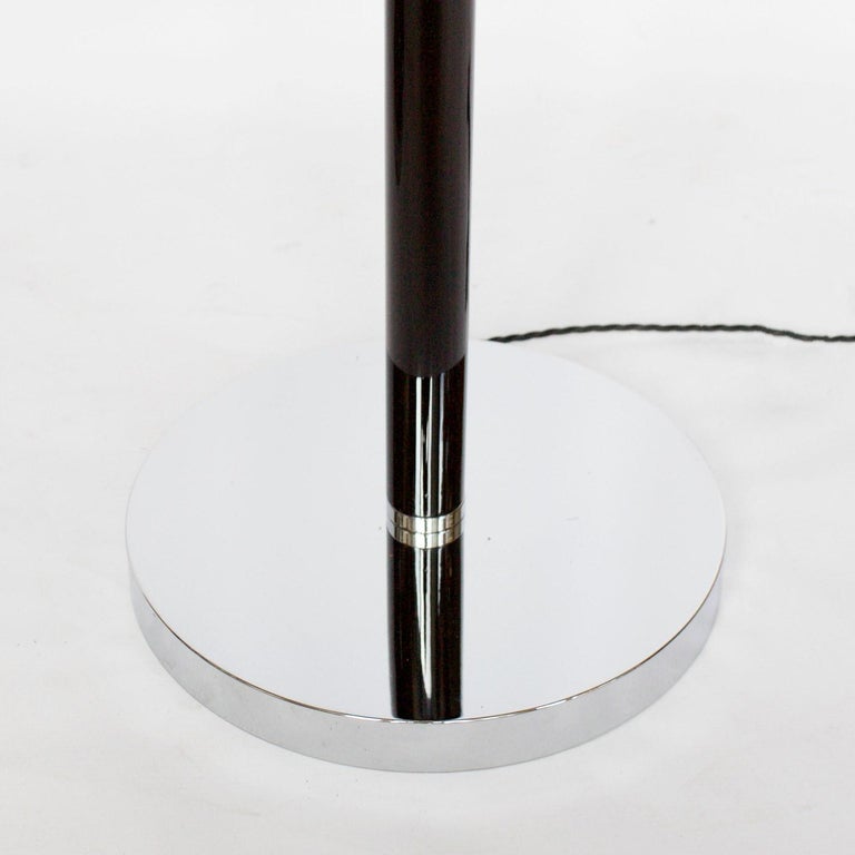Pair of Art Deco Black Bakelite and Chromed Metal Uplighter Floor Lamps ...