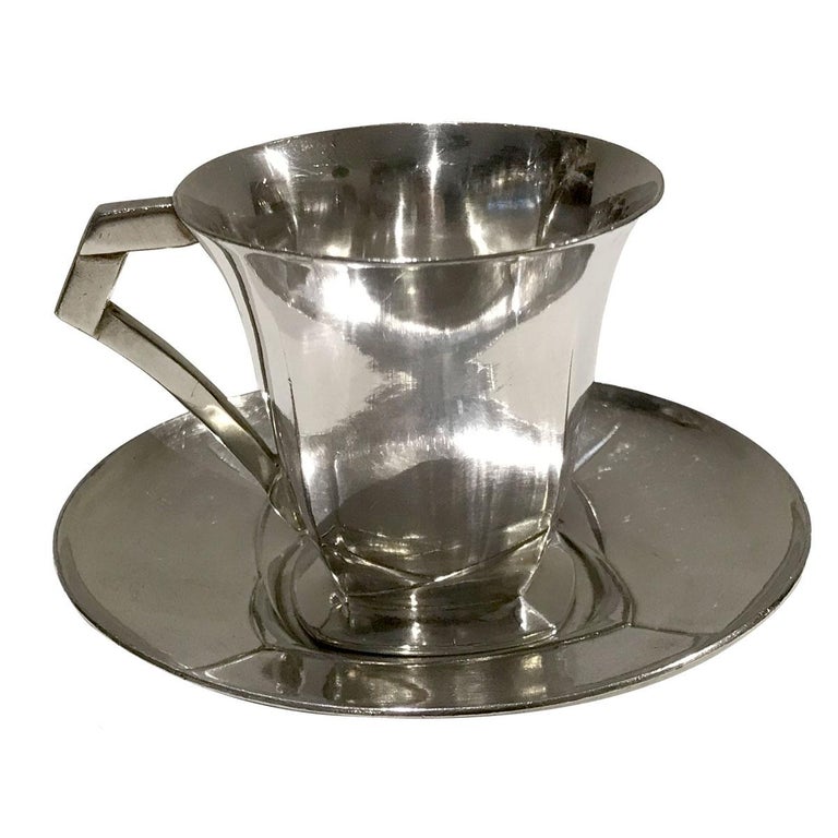 Paire de tasses à café Art Déco avec soucoupes design Sue and Mare ...
