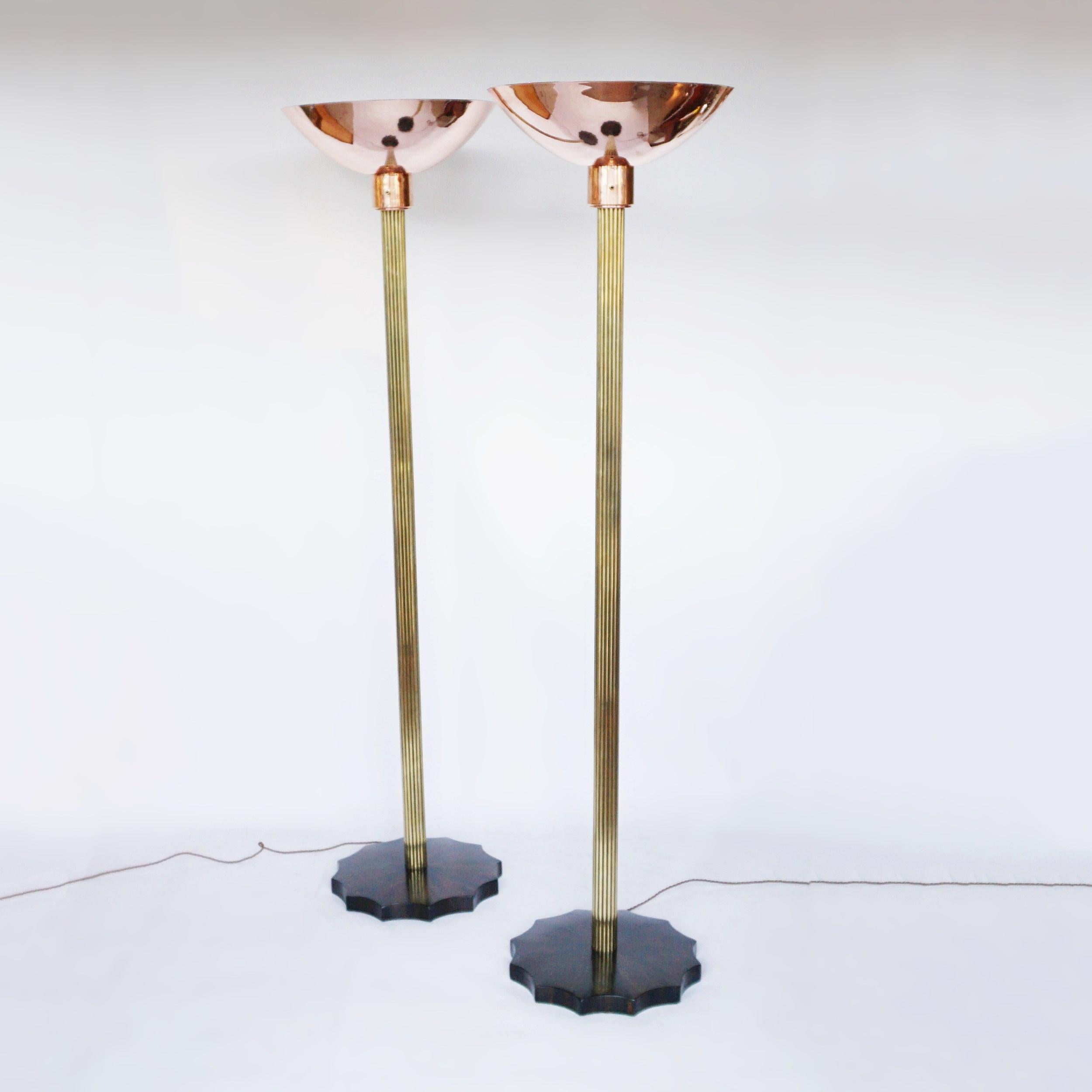 Pair of Art Deco Uplighters at 1stDibs