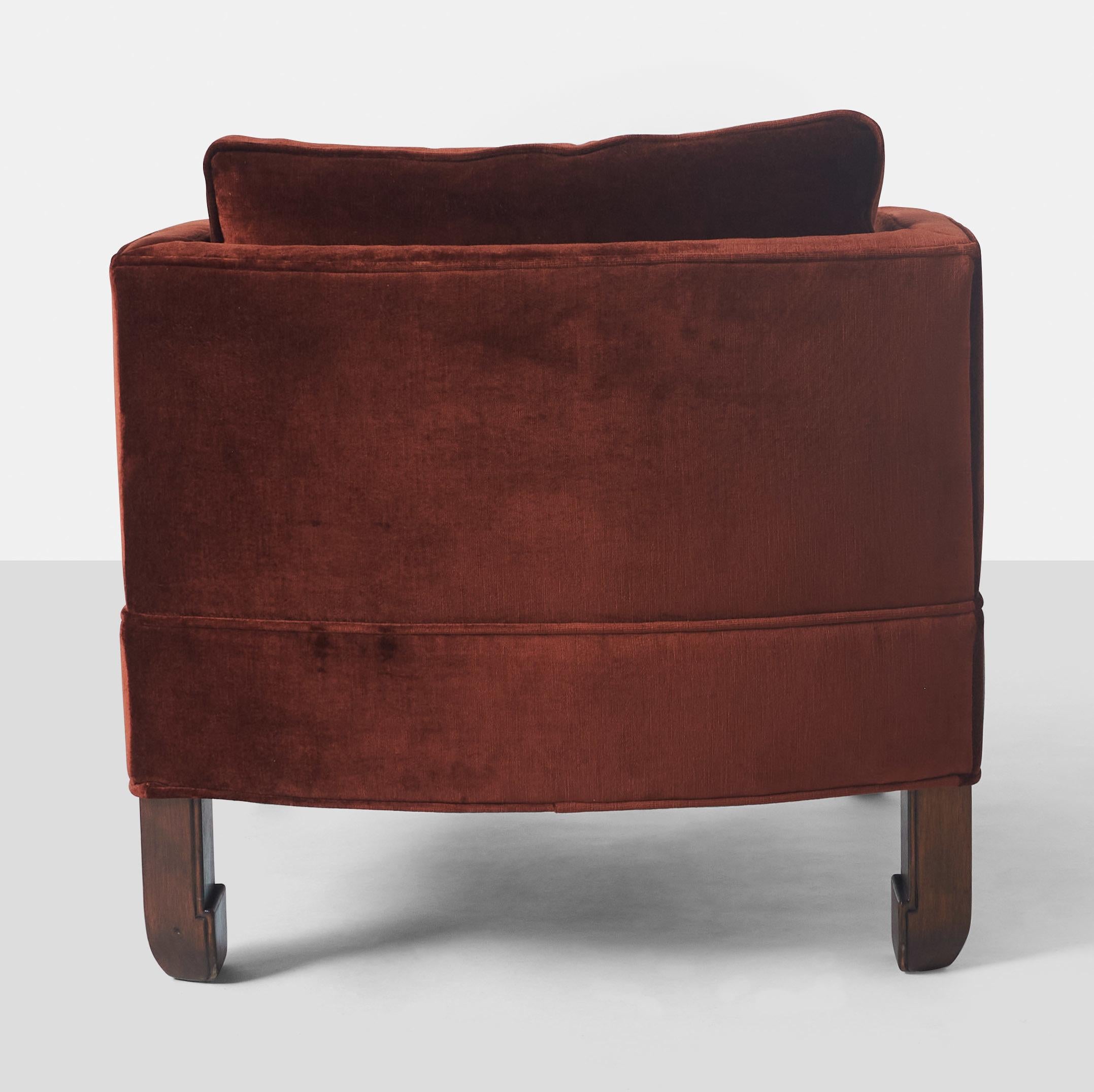 Pair of Asian Modern Lounge Chairs Attributed to James Mont For Sale at ...