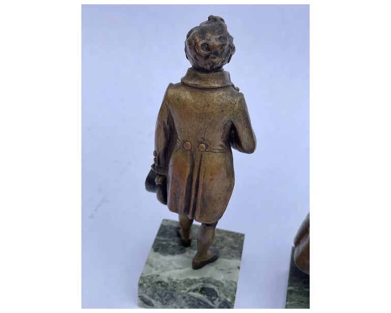 Pair of Austrian Vienna Bronze Figures Lovers Statues For Sale at 1stDibs