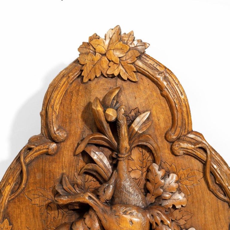 Pair of ‘Black Forest’ Walnut Game Plaques Attributed to Johann Flück ...