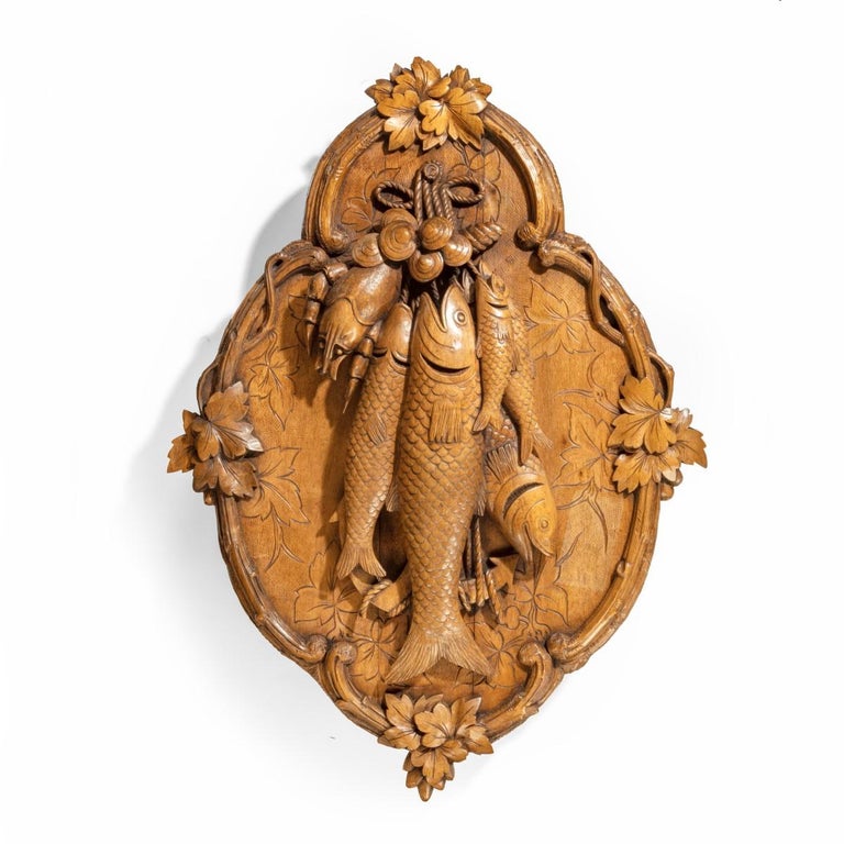 Pair of ‘Black Forest’ Walnut Game Plaques Attributed to Johann Flück ...